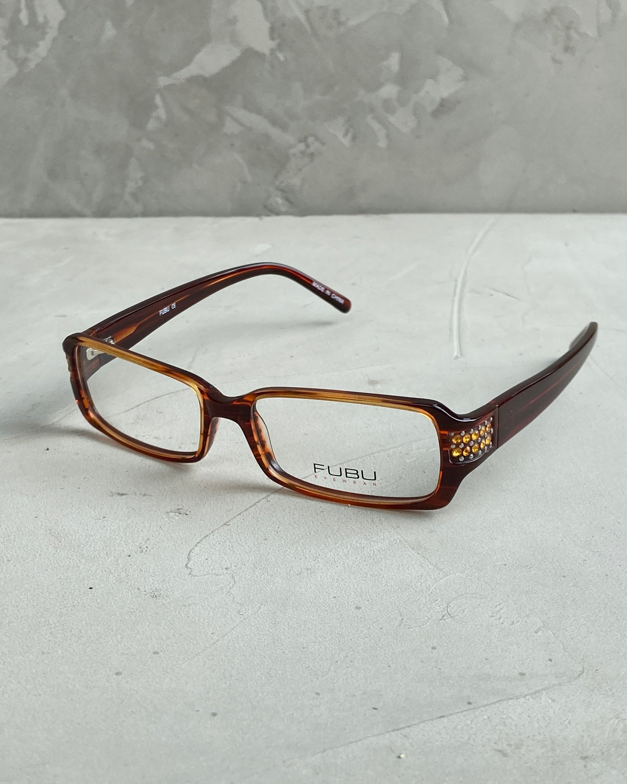 FUBU CLEAR LENS LOGO GLASSES – BAD MOUTH*