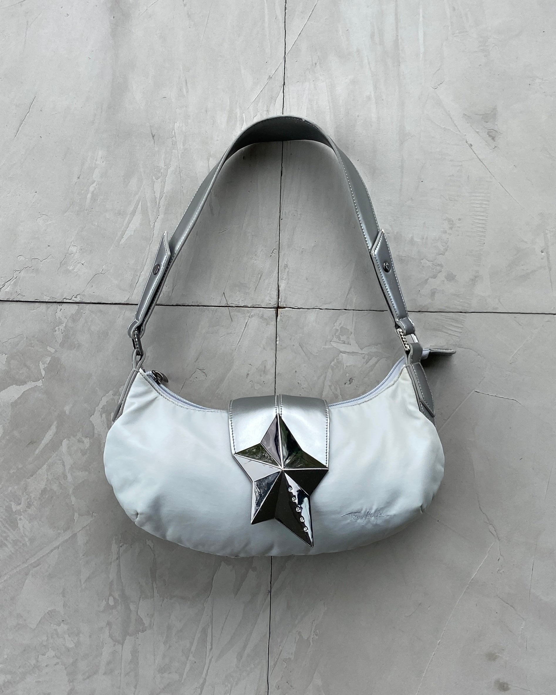 THIERRY MUGLER 2000'S NYLON & CHROME STAR SHOULDER BAG – BAD MOUTH*